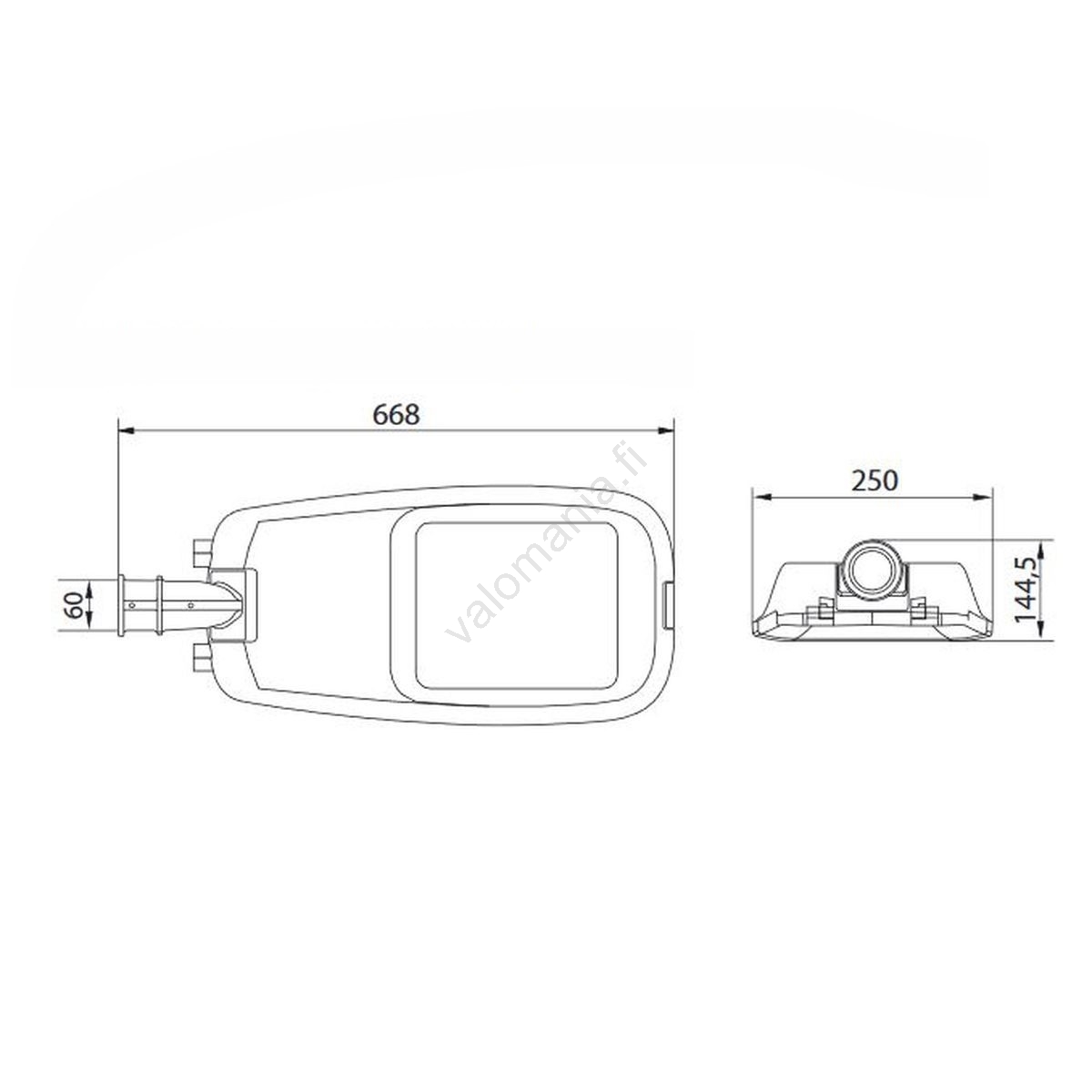 LED-katuvalo ACRON PLUS 100 LED/50W/230V IP66 | Valomania
