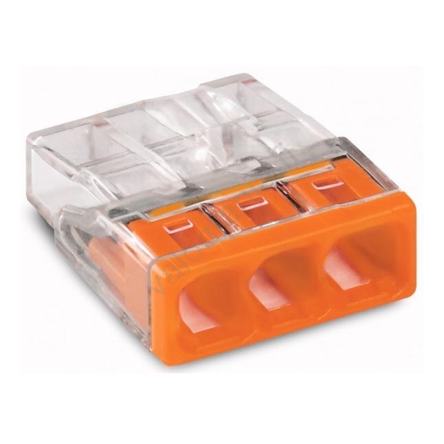 WAGO 2273-203 - Jakorasian liitin COMPACT 3x2,5 450V oranssi | Valomania
